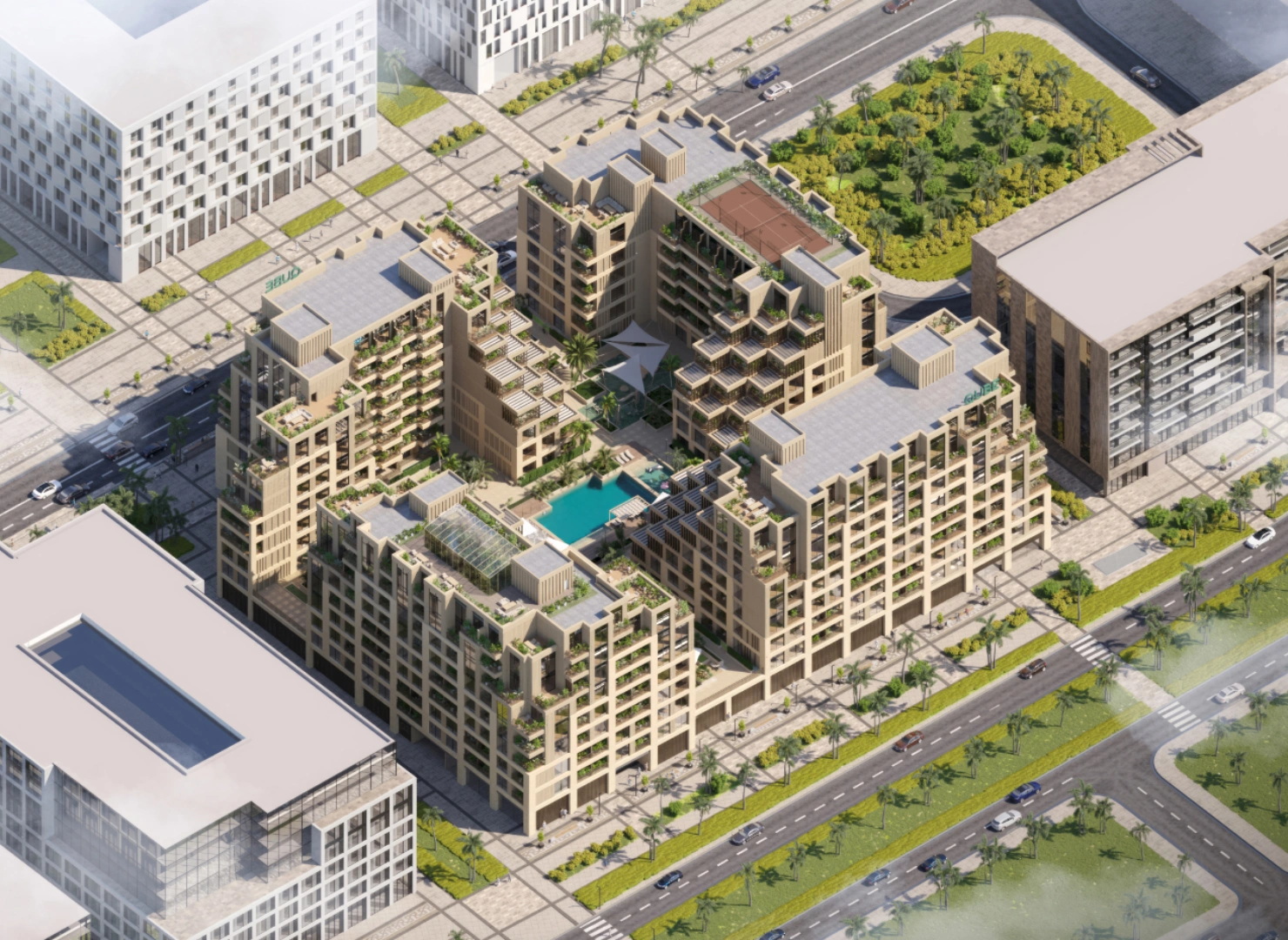 Arisha Terraces at Dubai Studio City by Qube – Studio to 2BR